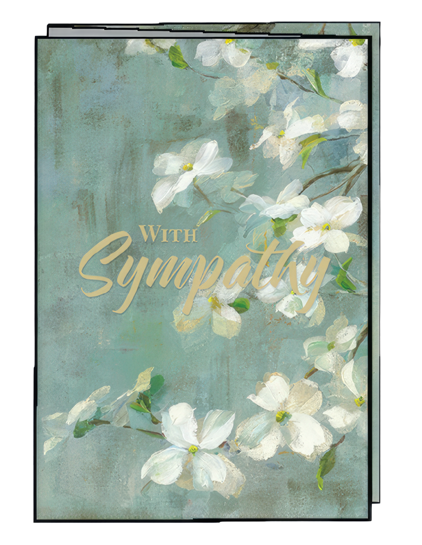 Elegant Floral Sympathy Greeting Card - Comforting Thoughts - Heartfelt ...