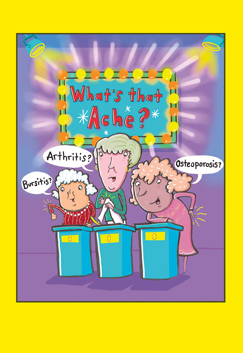 What's That Ache? Senior Game Show Get Well Card | Leanin' Tree