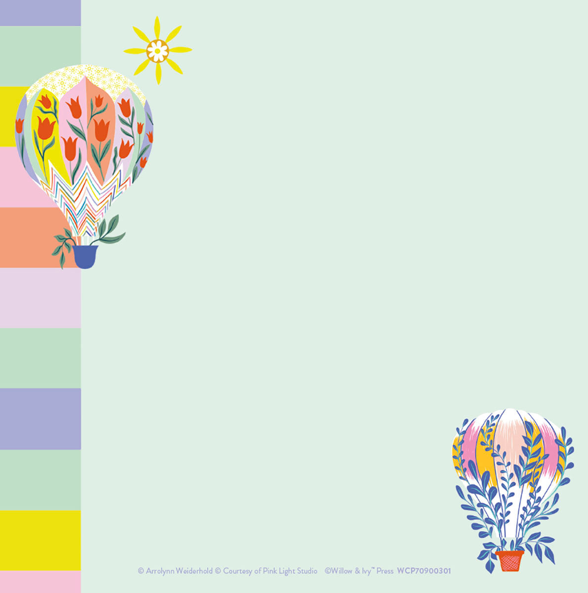 Skies the Limit General Chunky Notepad: Whimsical Hot Air Balloons ...