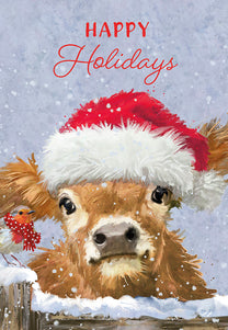 Happy Holidays Christmas Card Single | Leanin' Tree