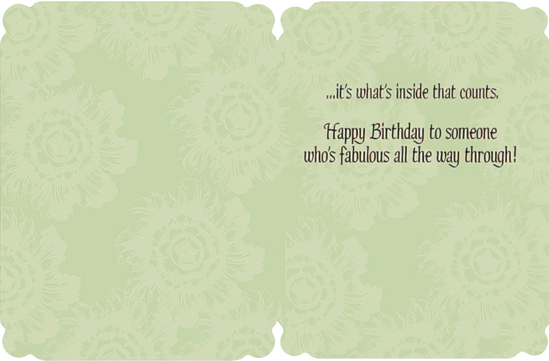 Friends Birthday Card: It's What's Inside That Counts - Lighthearted ...