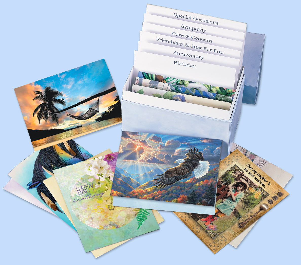 Greeting Card Organizer Box And Dividers | Leanin' Tree